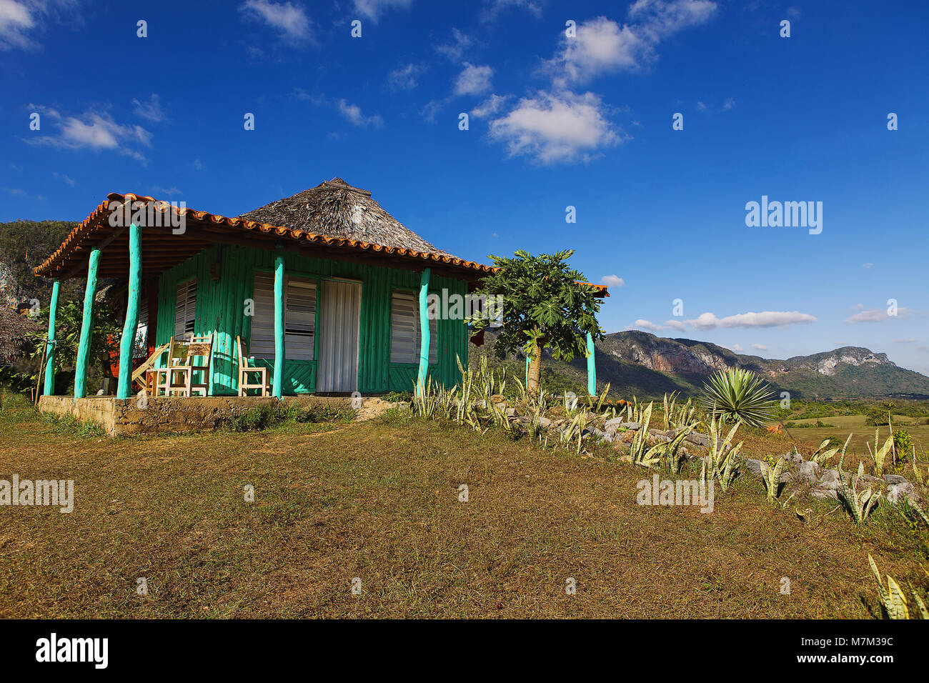 Colourful traditional house in Vignales, Cuba Stock Photo - Alamy