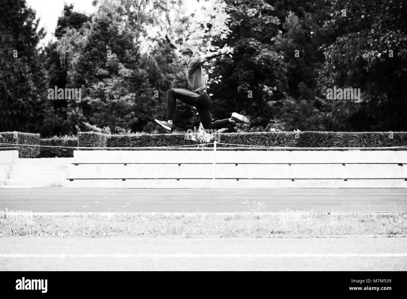 Athletics track Black and White Stock Photos & Images - Alamy