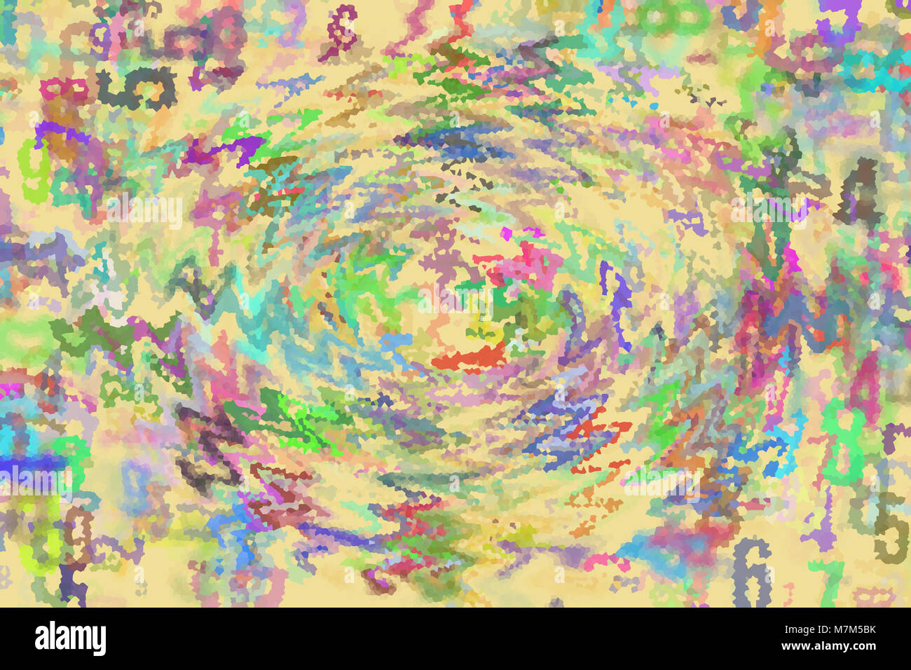 Colorful abstract texture with number from 0 to 9 for design background ...