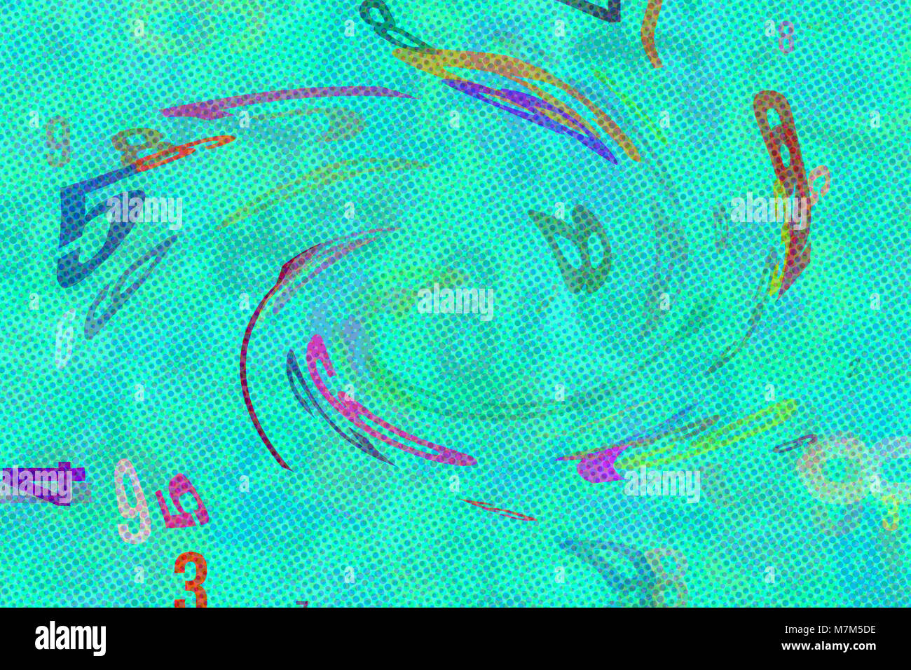 Colorful abstract texture with number from 0 to 9 for design background ...