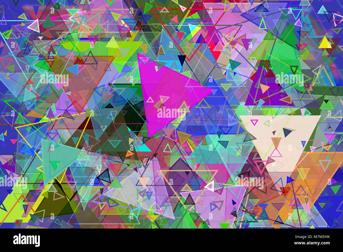 Random triangle shape, digital generative art for design texture ...