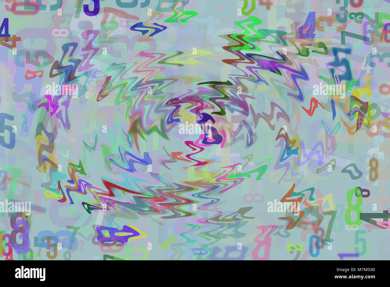 Colorful abstract texture with number from 0 to 9 for design background ...