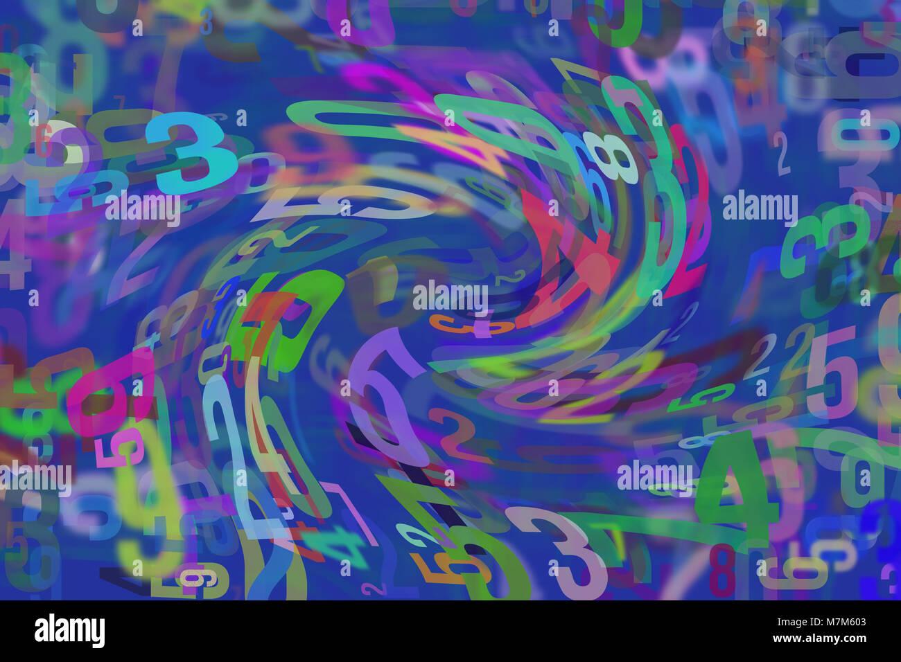 Colorful abstract texture with number from 0 to 9 for design background ...