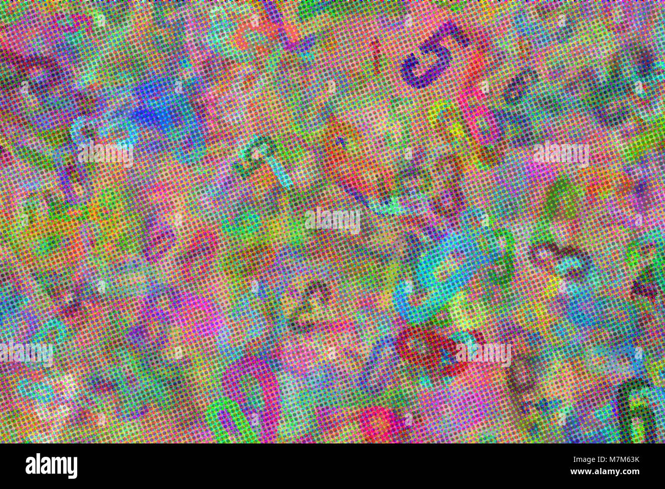 Colorful abstract texture with number from 0 to 9 for design background ...