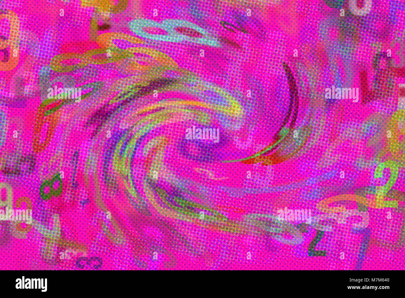 Colorful abstract texture with number from 0 to 9 for design background ...