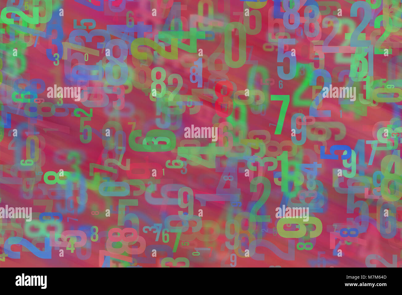 Colorful abstract texture with number from 0 to 9 for design background ...
