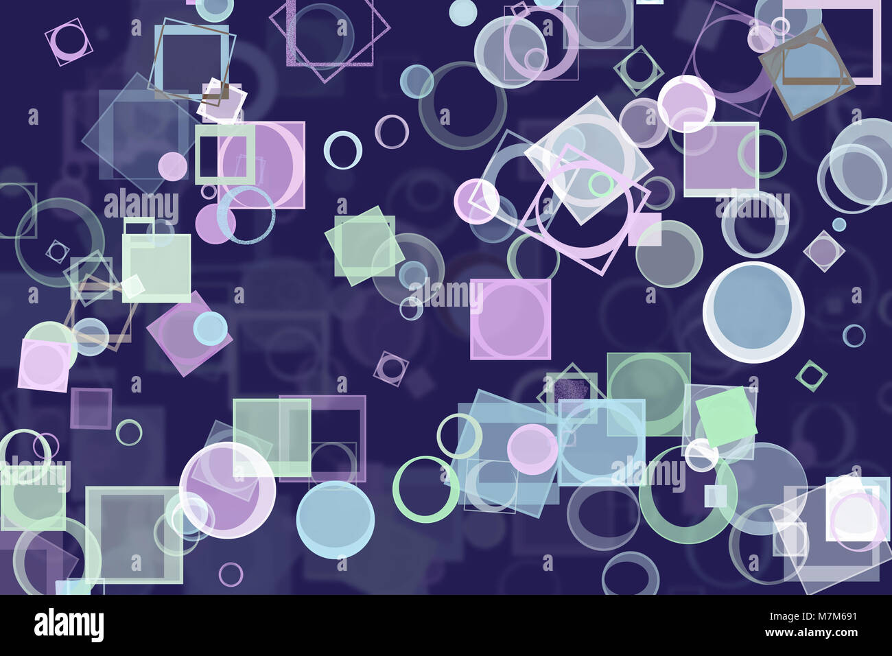 Random circle, square & rectangle shape, digital generative art for ...