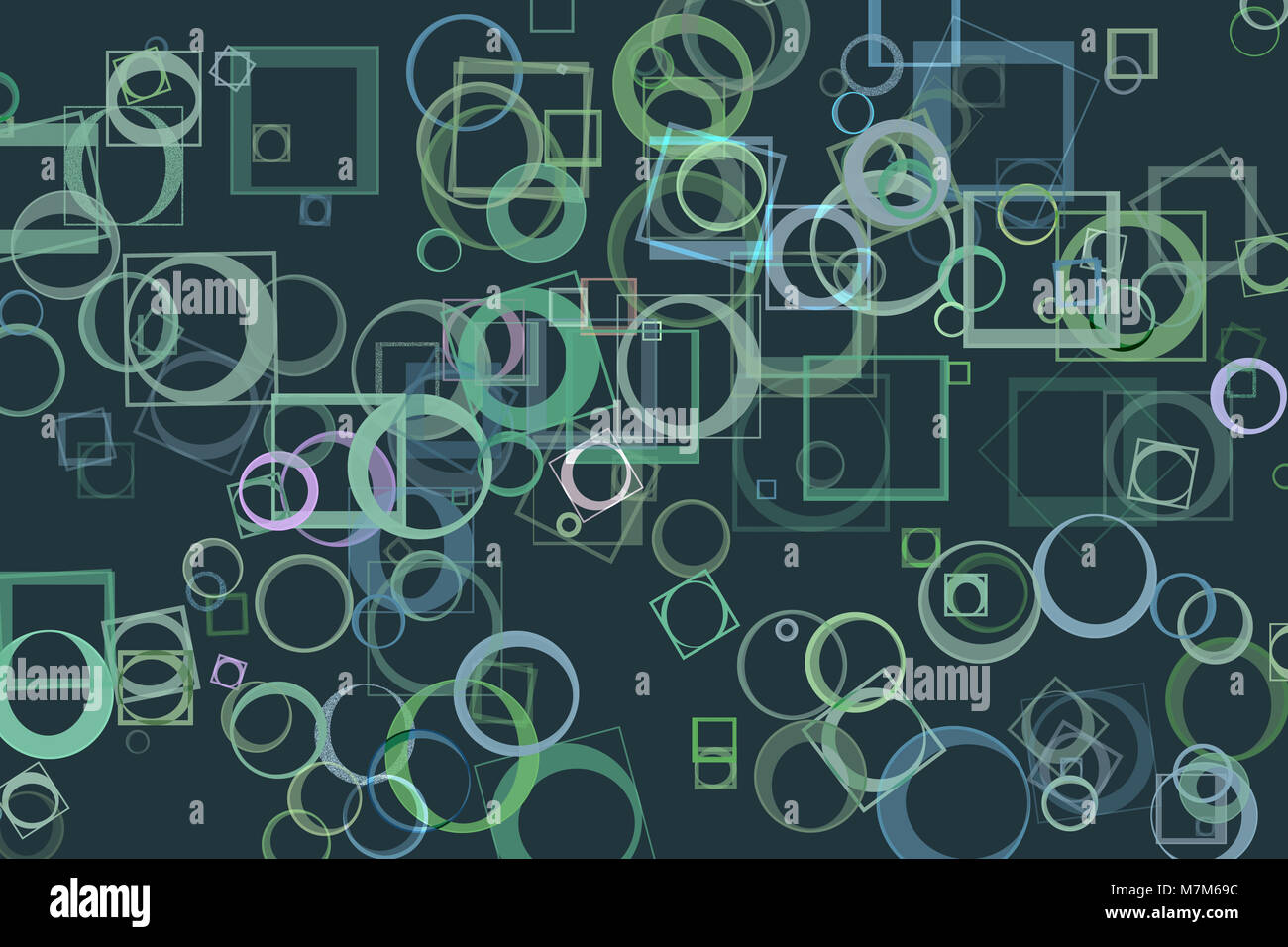 Random circle, square & rectangle shape, digital generative art for ...