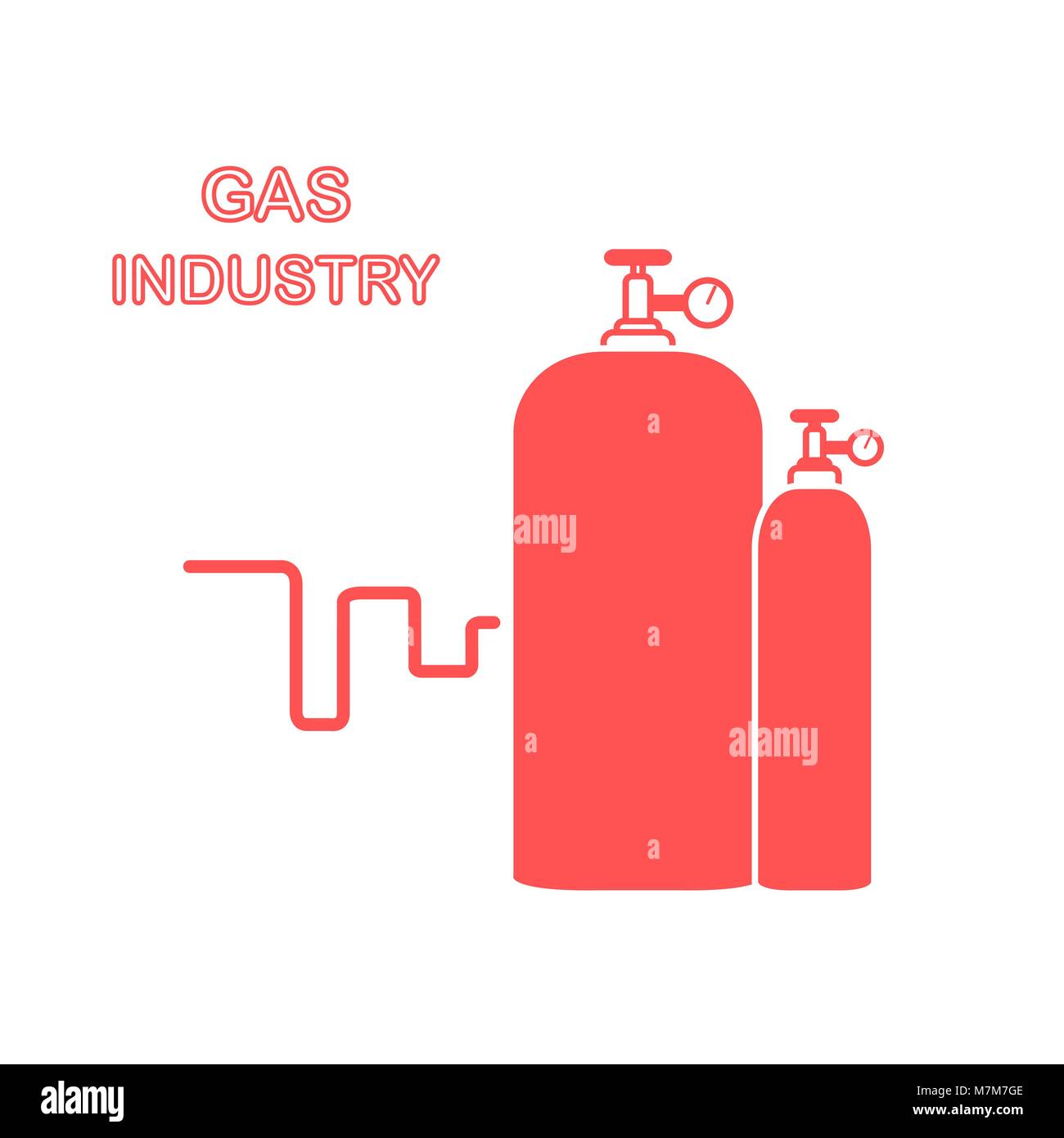 Gas cylinders. Gas industry. Design for poster or print Stock Vector ...