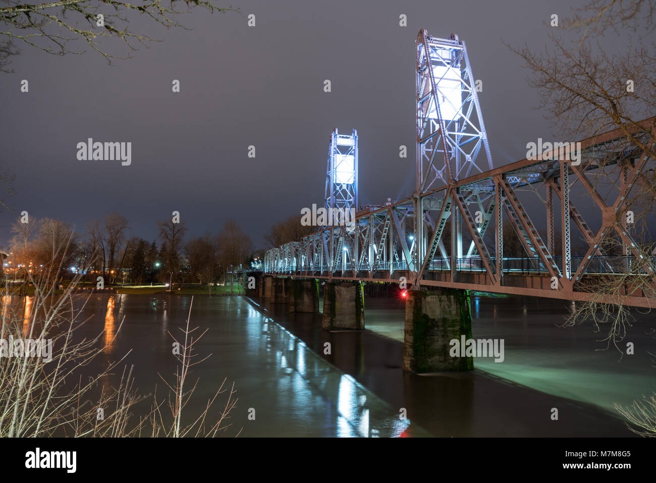 A recently finished bridge deck allows pedestrians to venture out over ...