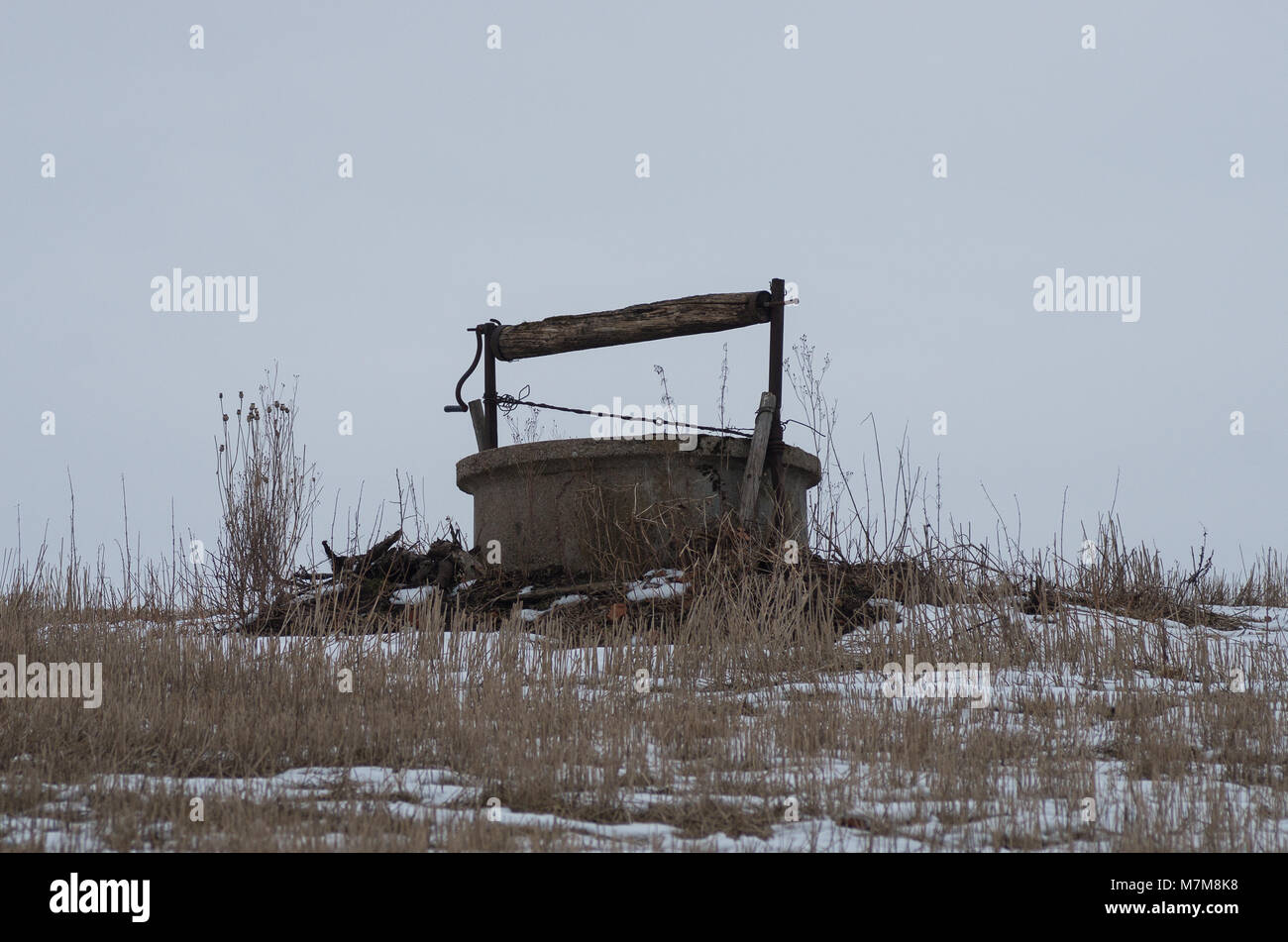 Old abandoned water well in the field Stock Photo - Alamy