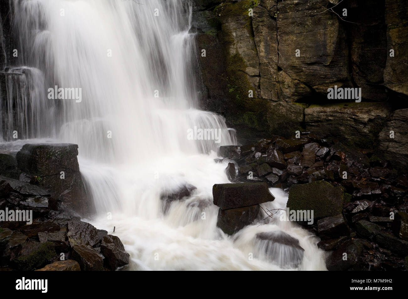 Harmby Waterfall, Wensleydale, North Yorkshire Stock Photo - Alamy