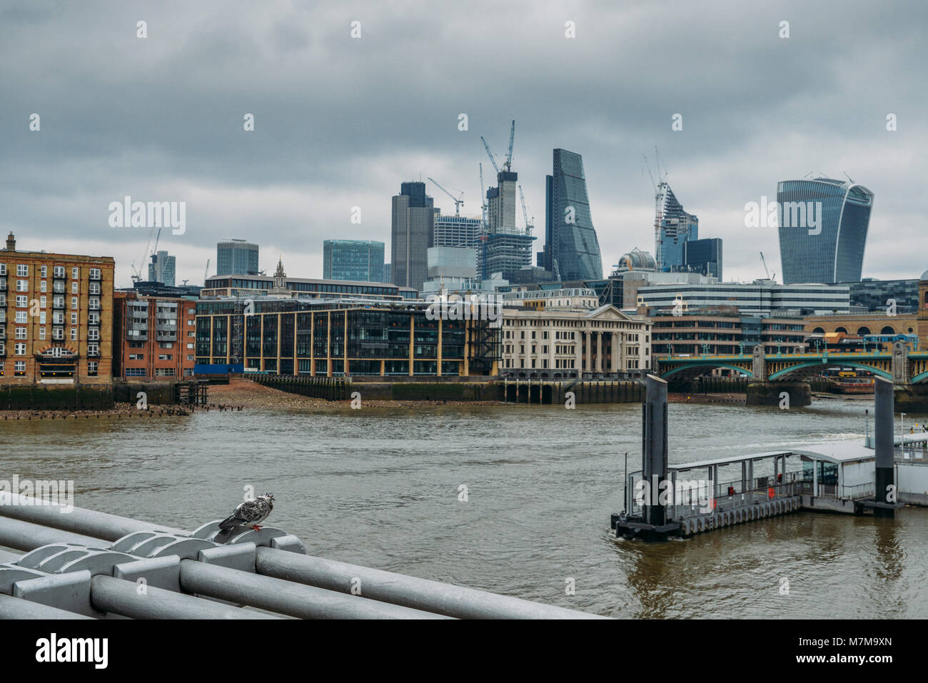 London financial district skyline Square Mile, England, UK - selective ...