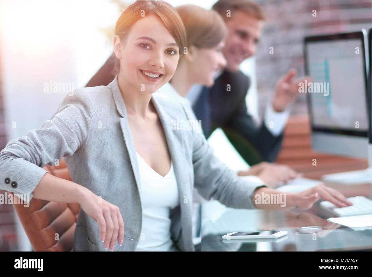 portrait of successful business women in the workplace Stock Photo - Alamy