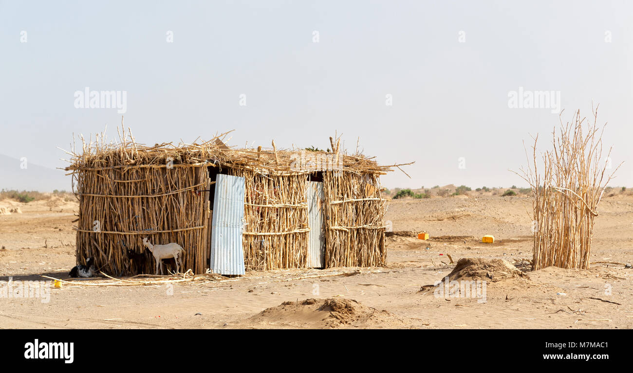 in ethiopia africa the poor house of people in the desert of stone ...