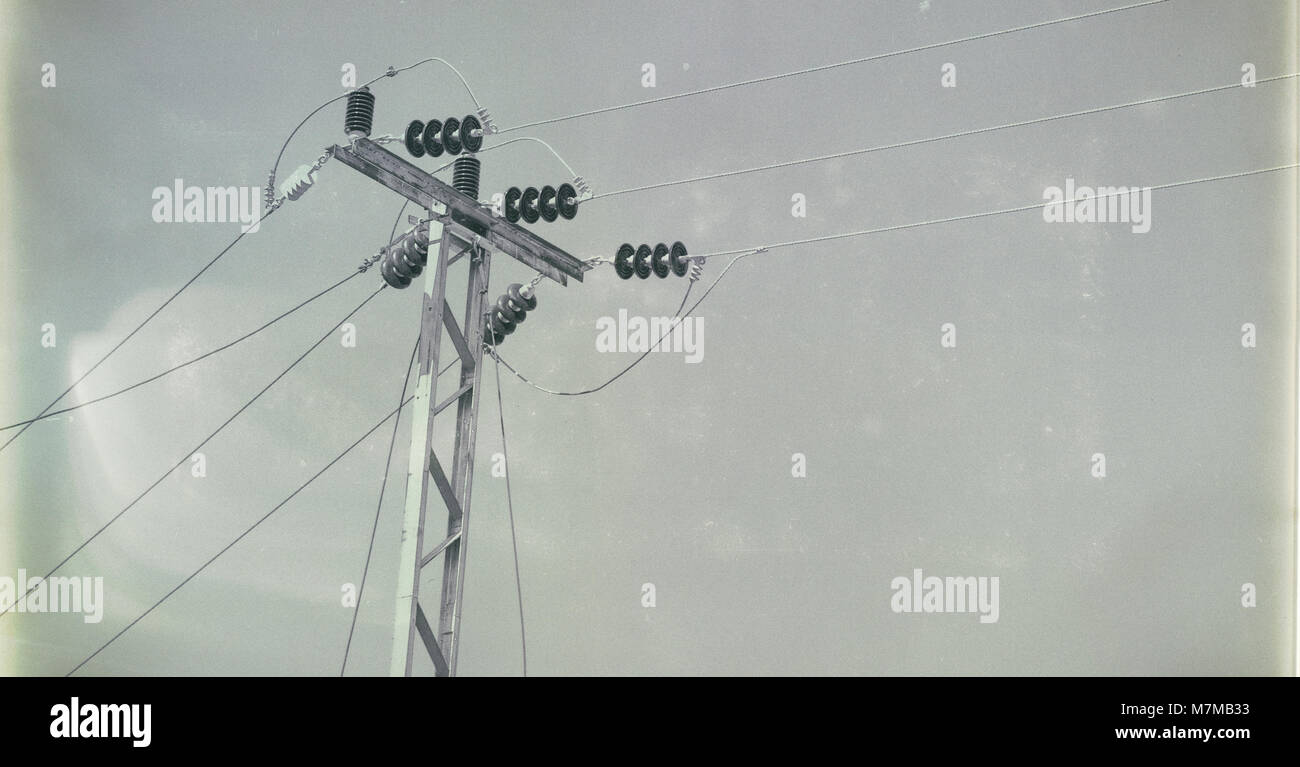 in australia the concept of power line with electrical pole in the ...