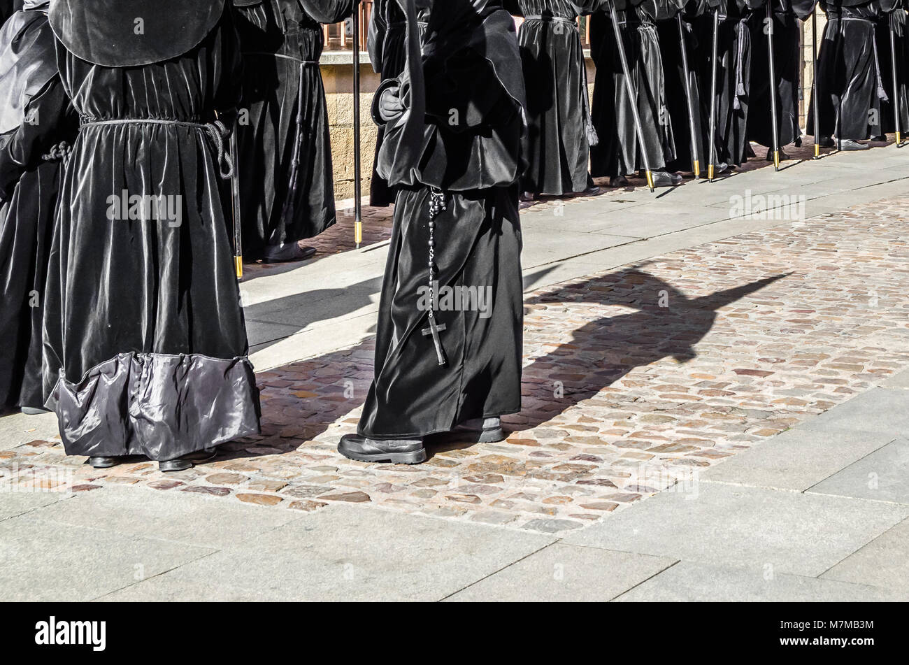 Detail of a traditional Spanish Holy Week procession Stock Photo - Alamy