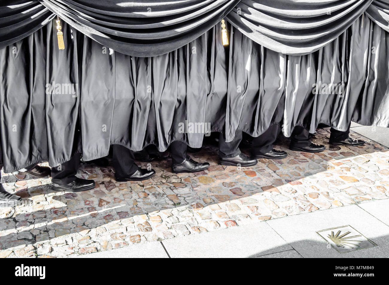 Detail of a traditional Spanish Holy Week procession Stock Photo - Alamy