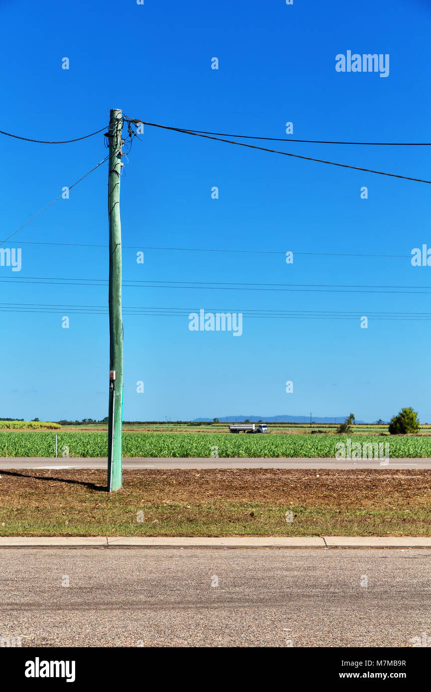 in australia the concept of power line with electrical pole in the ...
