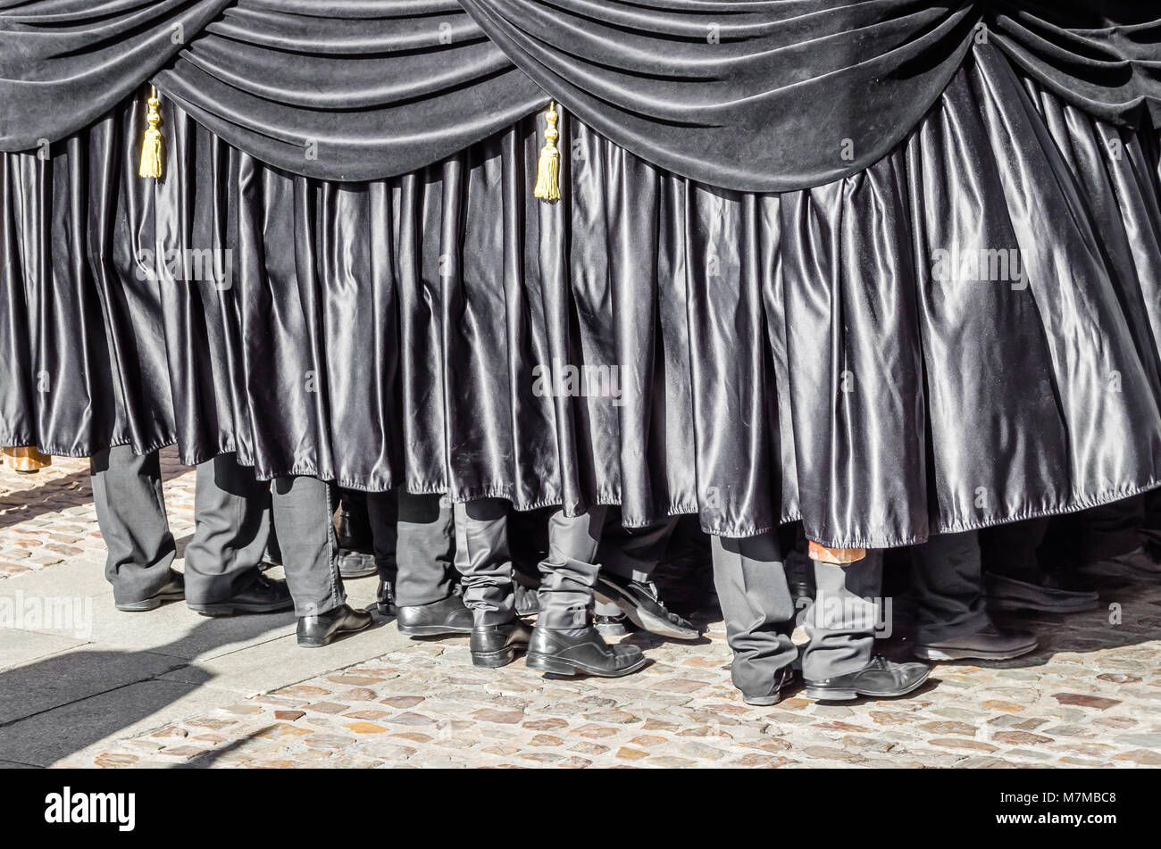 Detail of a traditional Spanish Holy Week procession Stock Photo - Alamy