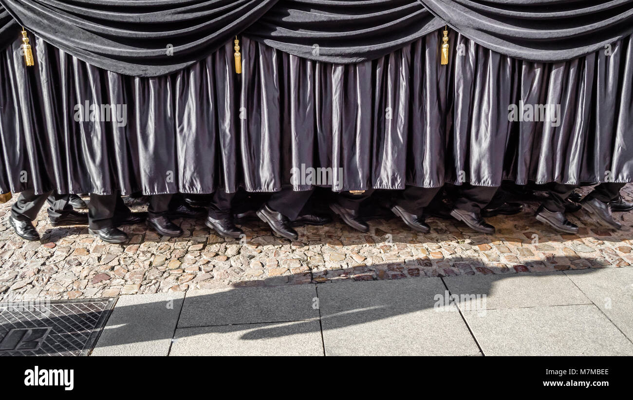 Detail of a traditional Spanish Holy Week procession Stock Photo - Alamy