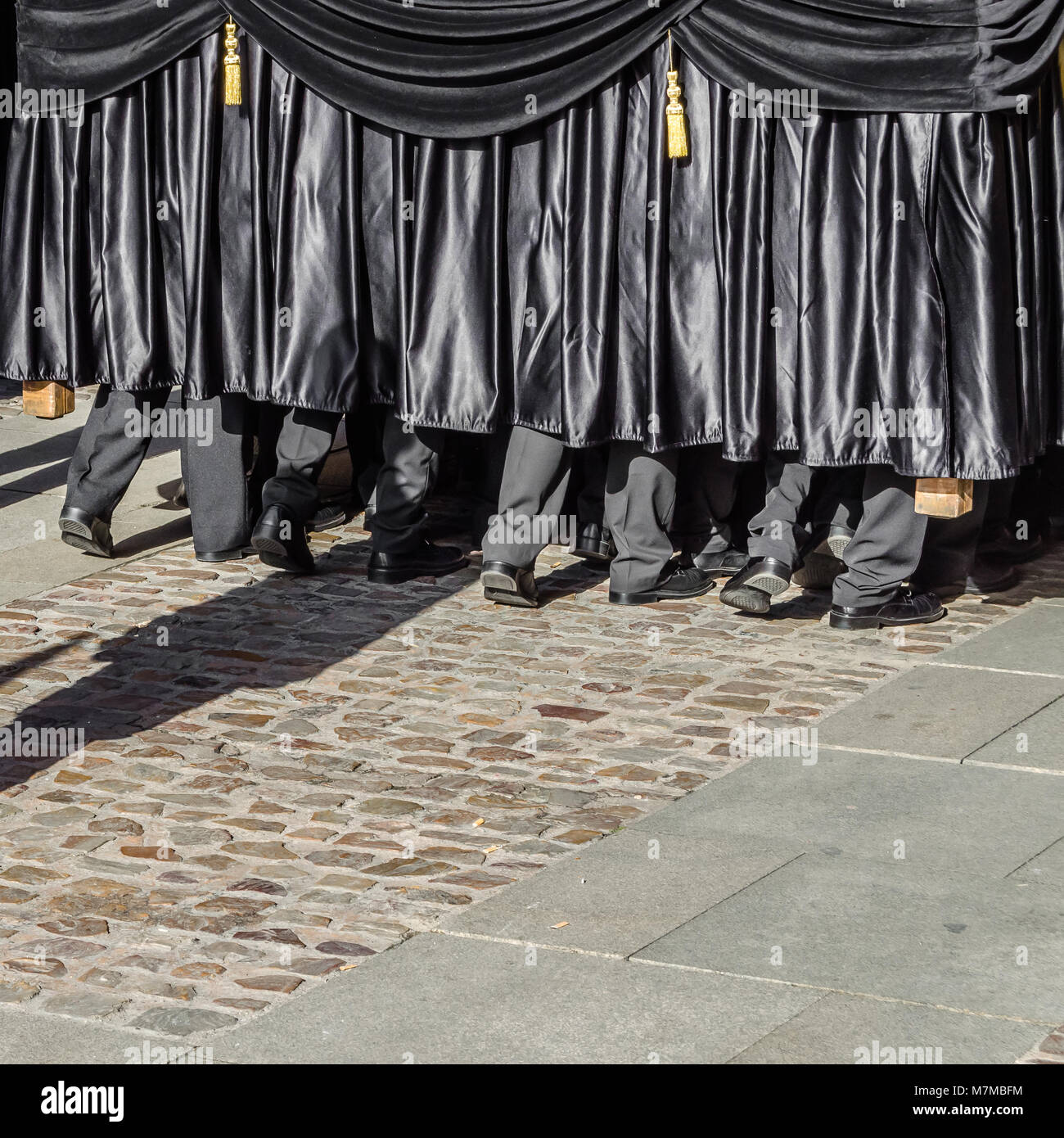 Detail of a traditional Spanish Holy Week procession Stock Photo - Alamy