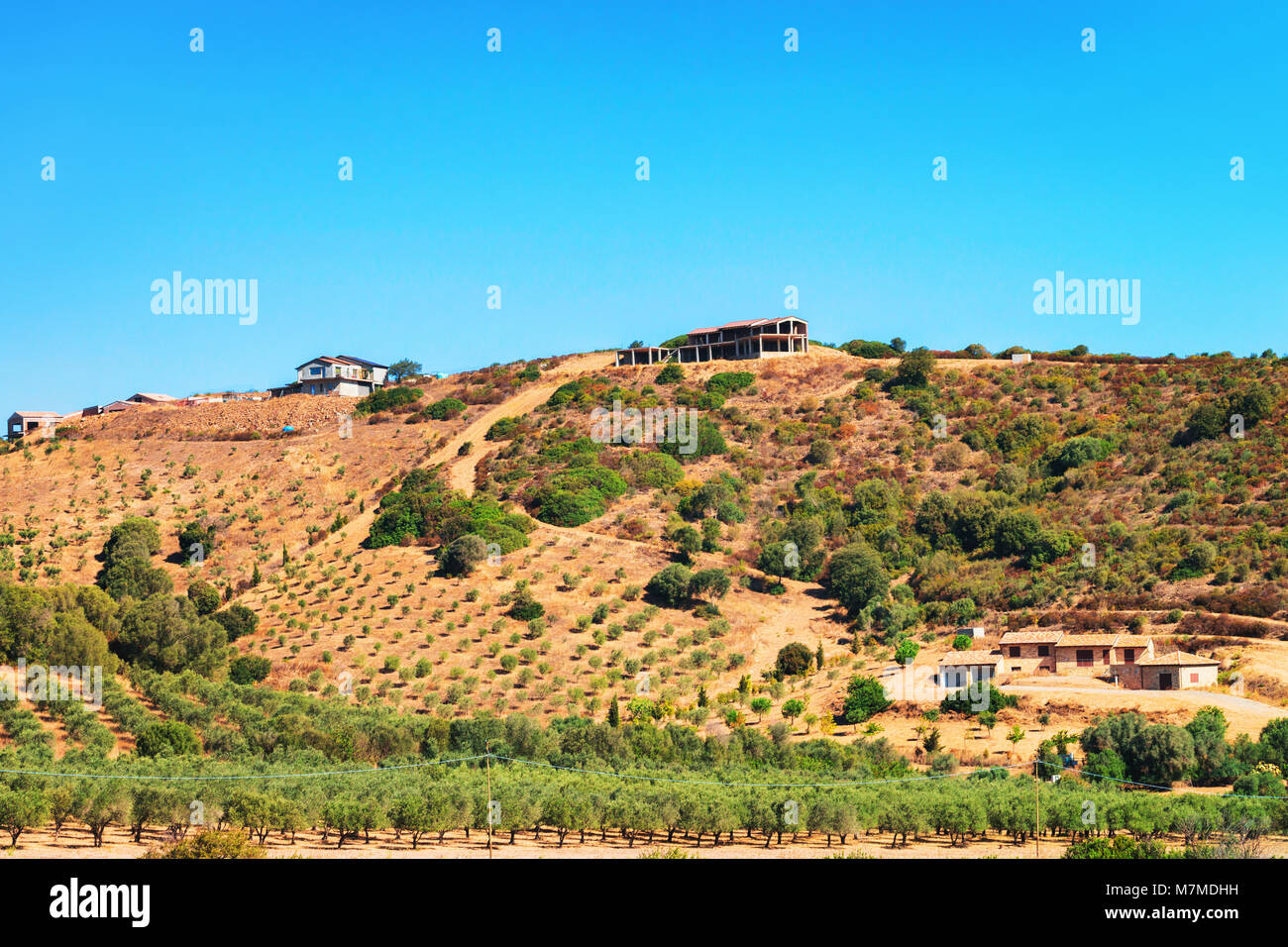 Agricultural scenery of Carbonia-Iglesias, Sardinia, Italy Stock Photo ...