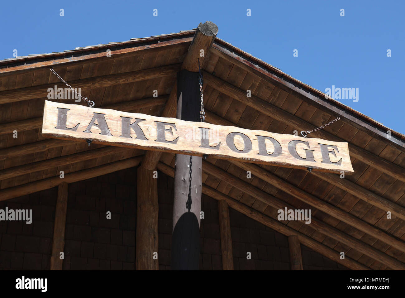 Lake Lodge, sign Lake Lodge, sign Stock Photo - Alamy