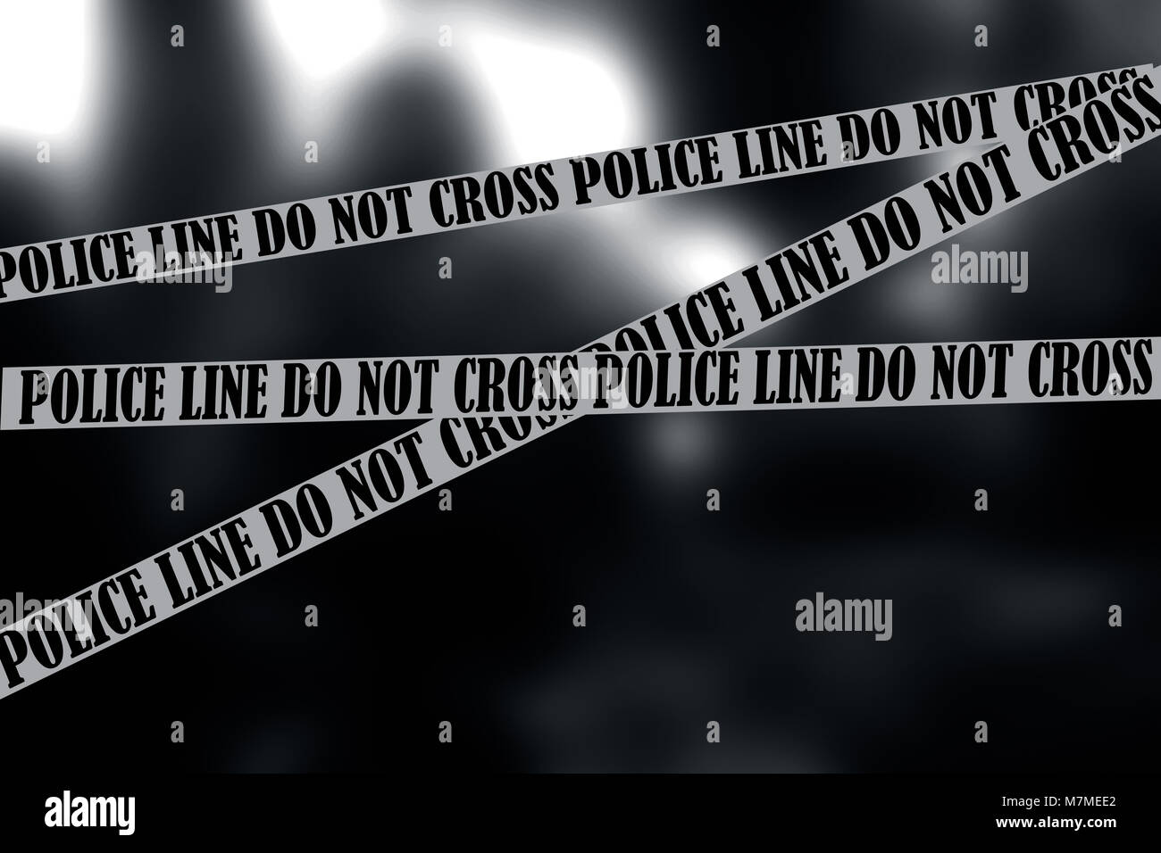 Close up of Yellow colored legal sliced line that is POLICE LINE DO NOT ...