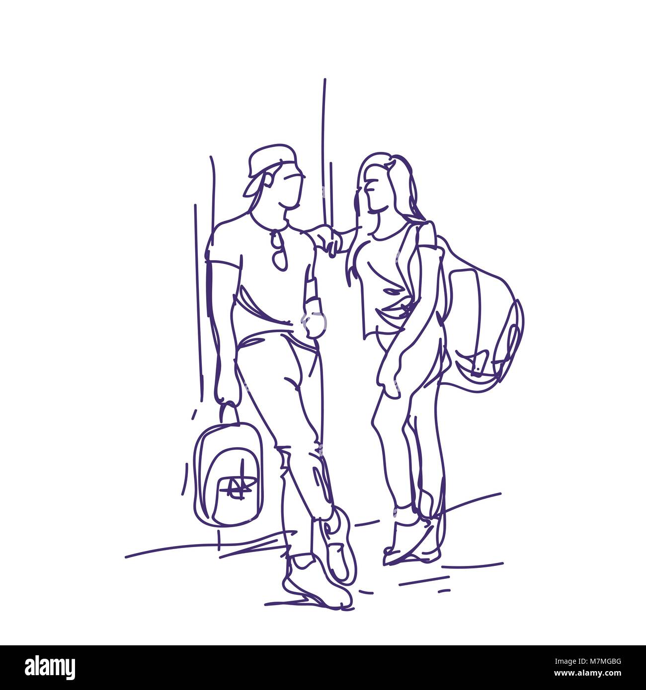 Backpacker vector silhouette hi-res stock photography and images - Alamy