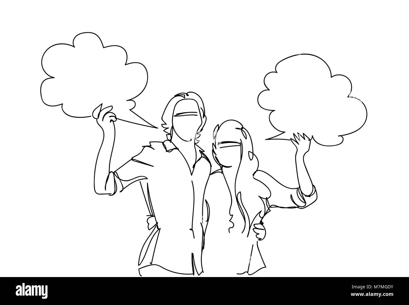 Person as cloud drawing illustration hi-res stock photography and ...