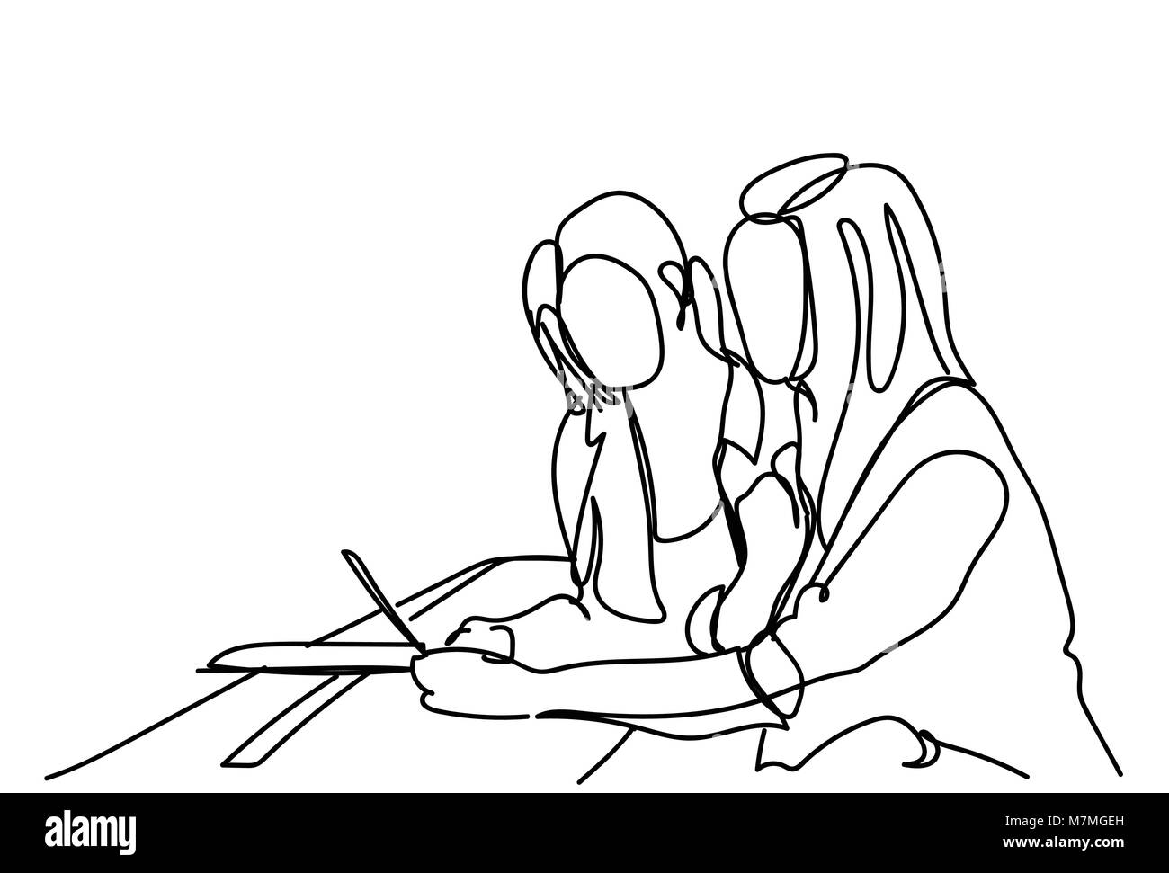 Girls Using Social Media Stock Vector Images - Alamy