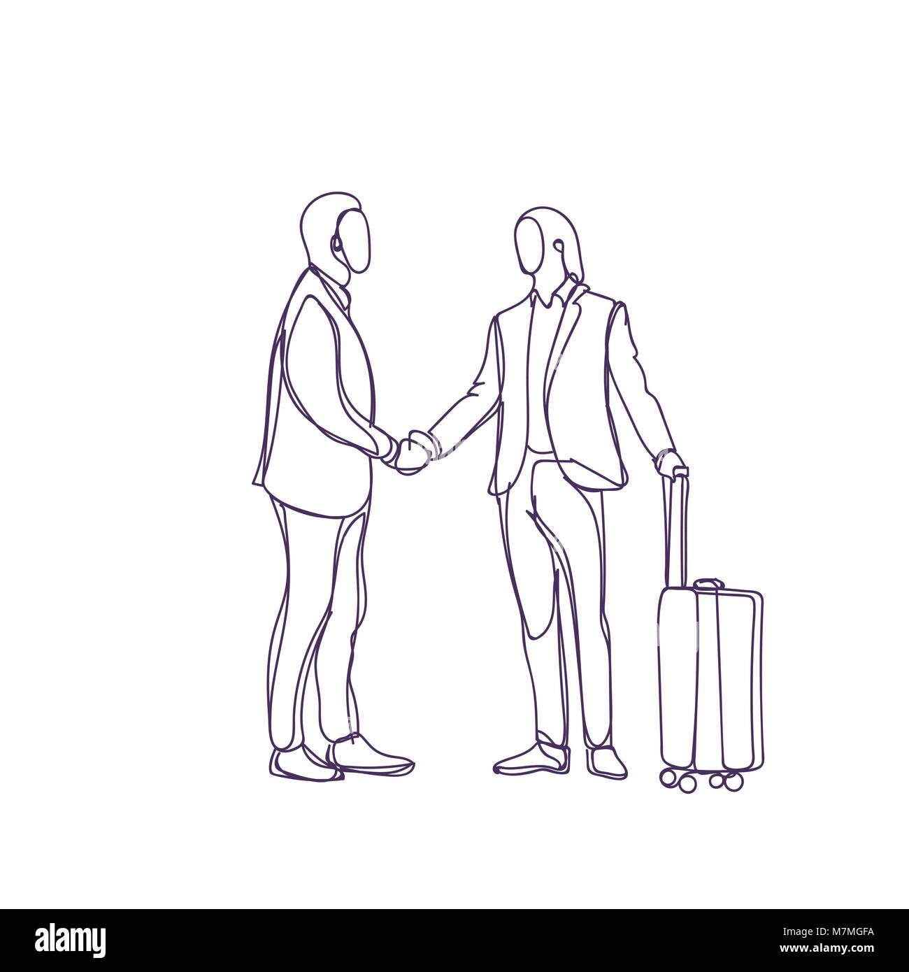 Two people business meeting silhouette Cut Out Stock Images & Pictures ...
