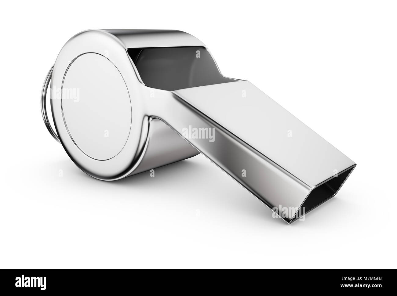 Referee whistle on a white background. 3D rendering Stock Photo - Alamy