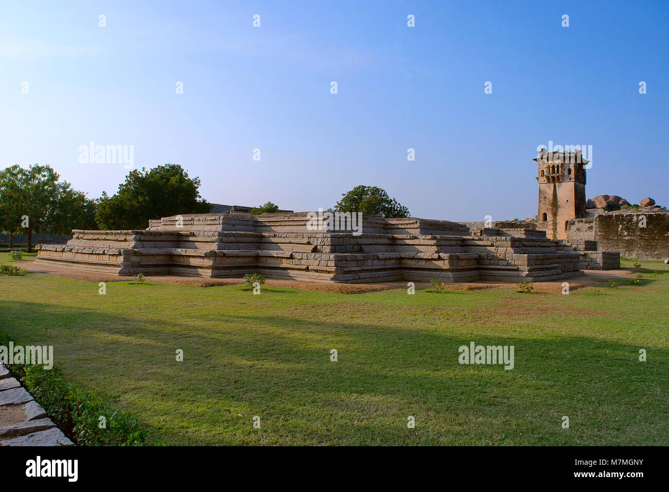 Ruins of Zenana Enclosure, Hampi Monuments, Karnataka , India Stock ...