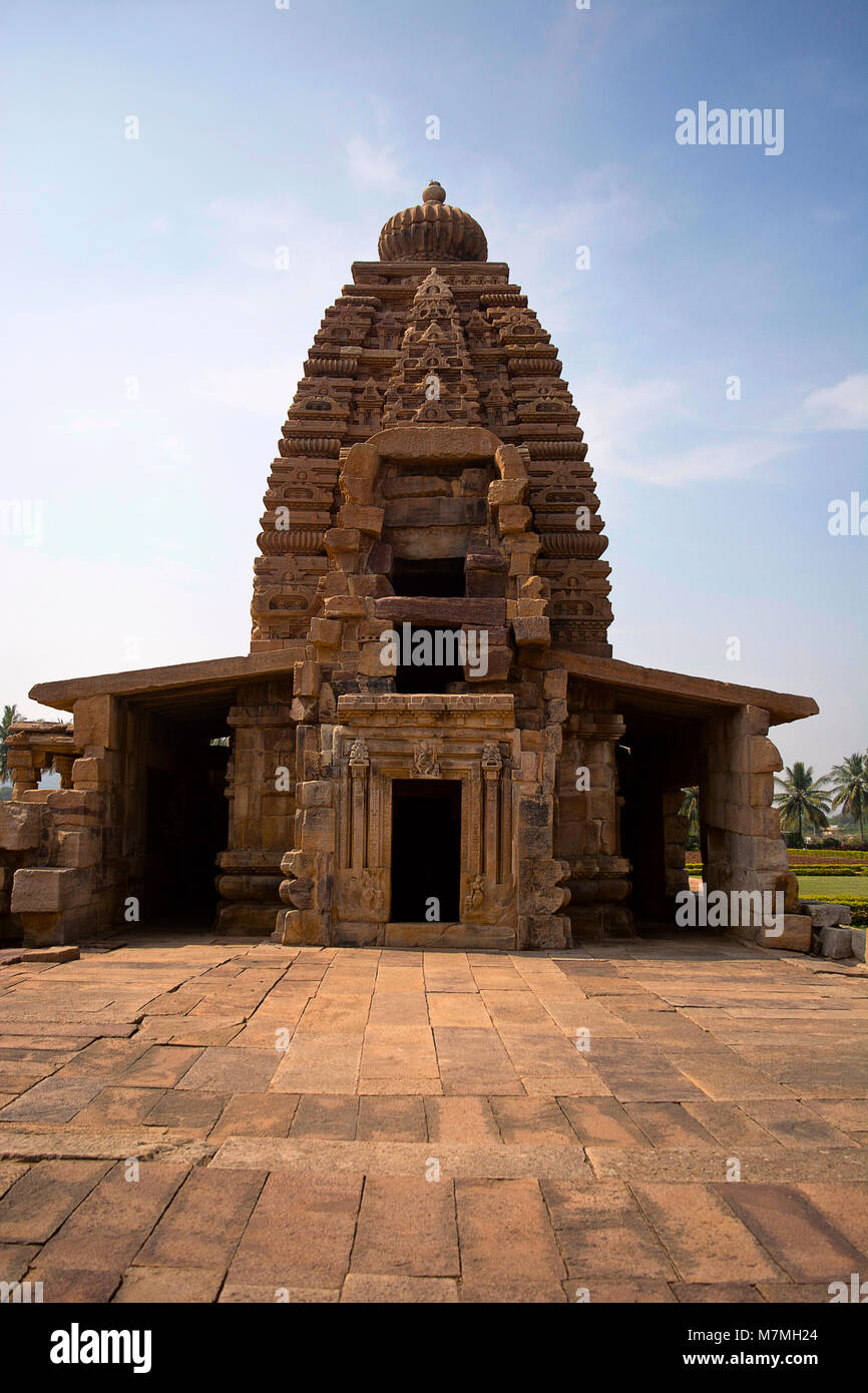 Galaganatha Temple front façade, Pattadakal, Karnataka, India Stock ...