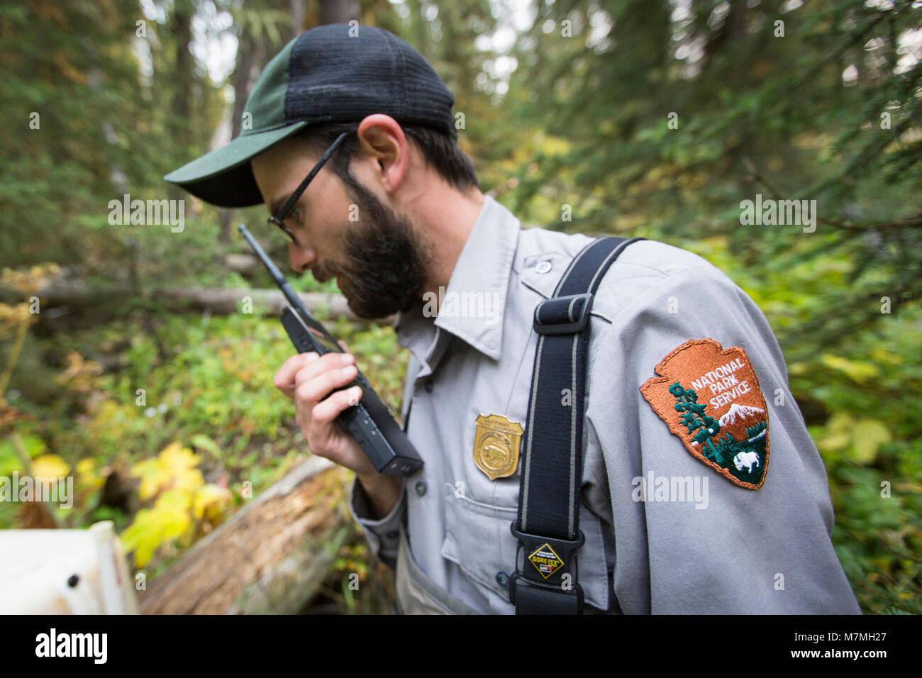Alex Poole setting up a Rotenone drip station in a Alex Poole setting ...