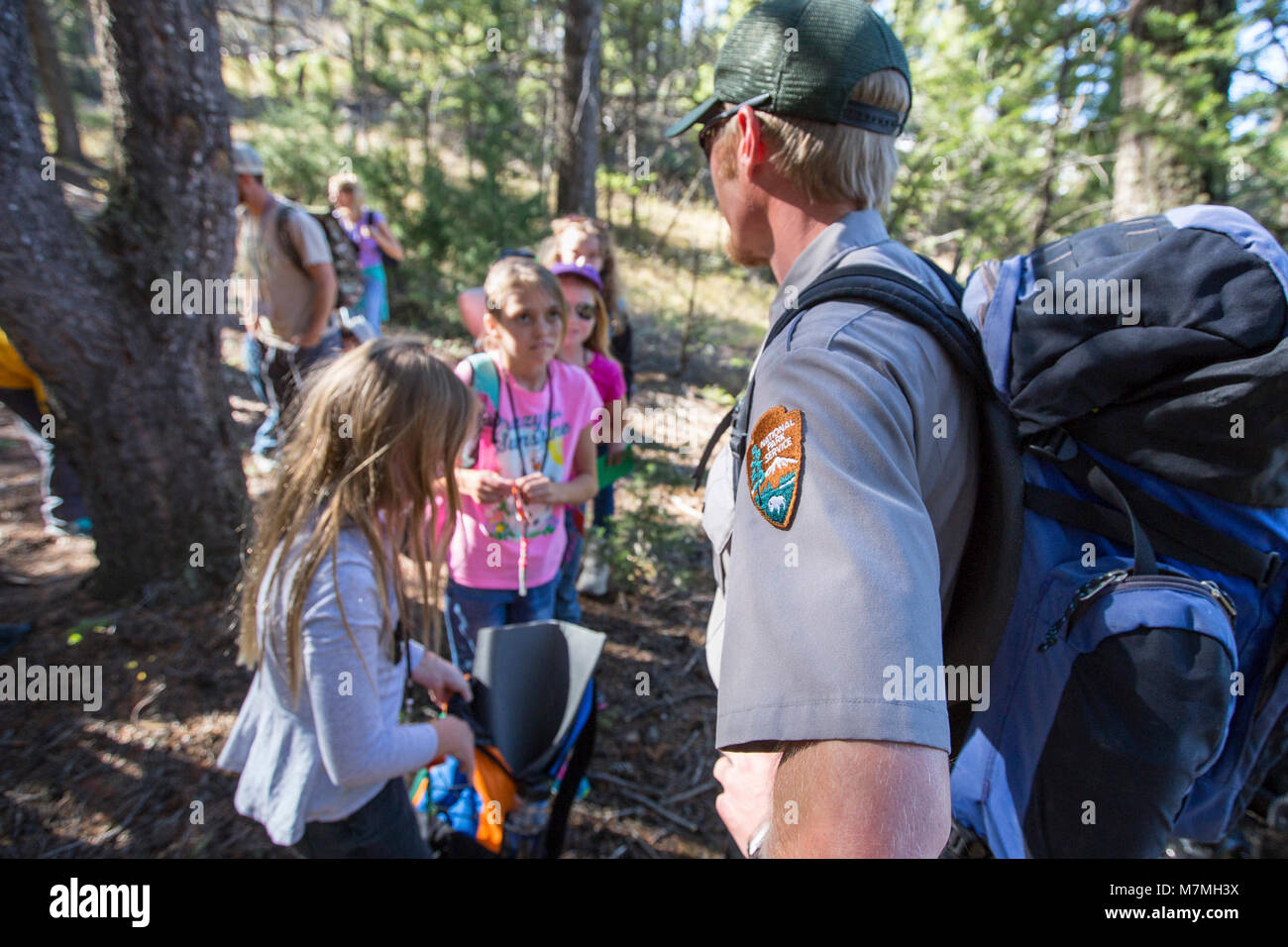 Expedition Yellowstone at Mammoth Hot Springs REYP ranger leading ...