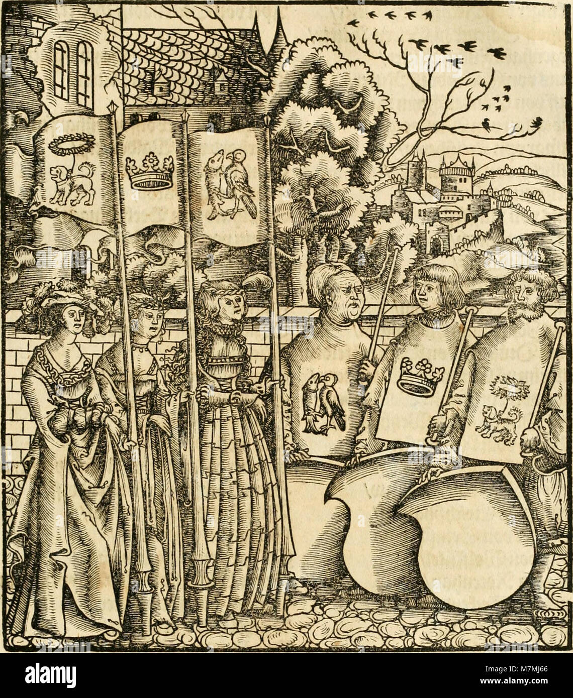 A German text chronicling the history, origins, and customs of medieval ...