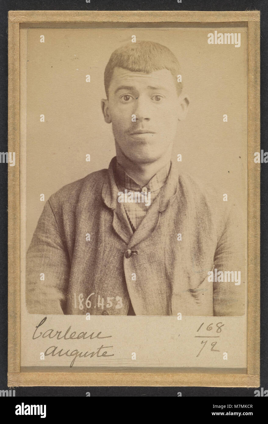 An 1892 portrait of Auguste Carteau, a French anarchist and glassmaker ...