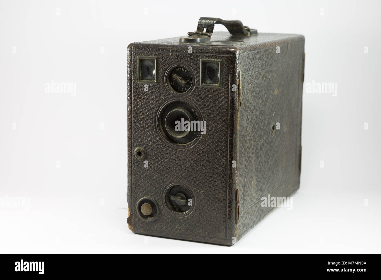 Old Vintage Box Camera on White Background Stock Photo - Alamy