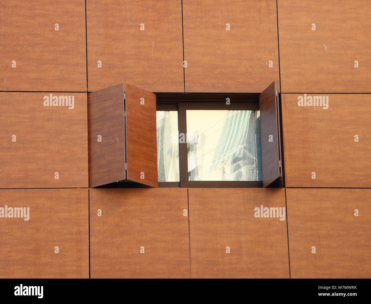 Wooden shutters open hi-res stock photography and images - Alamy