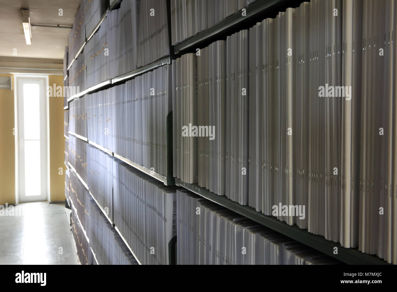 Storage rooms with bookshelves in a large library Stock Photo - Alamy