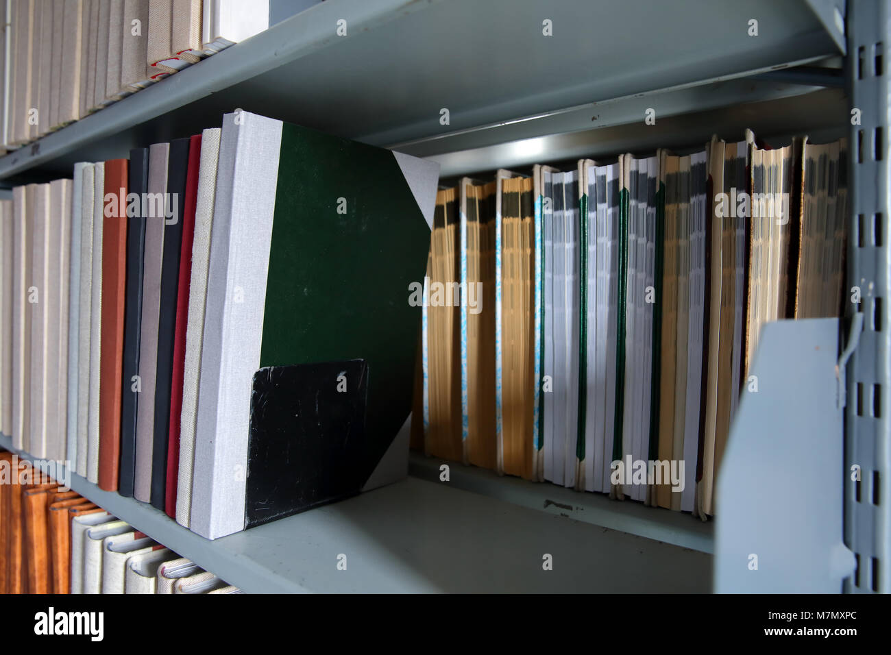 Storage rooms with bookshelves in a large library Stock Photo - Alamy