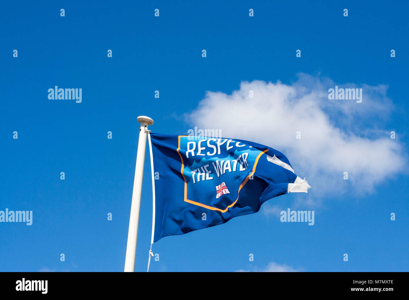 Rnli respect the water flag hi-res stock photography and images - Alamy