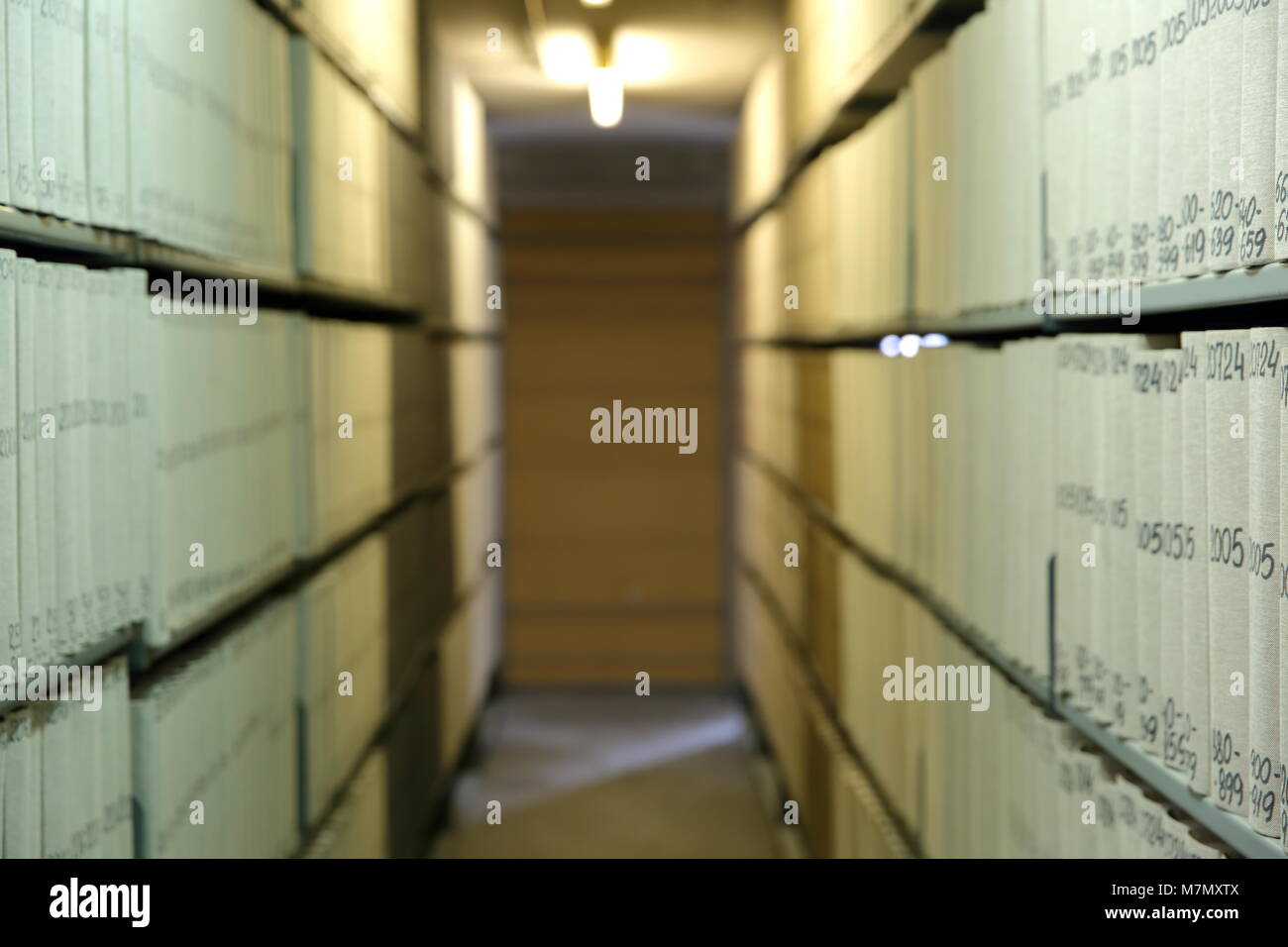 Storage rooms with bookshelves in a large library Stock Photo - Alamy