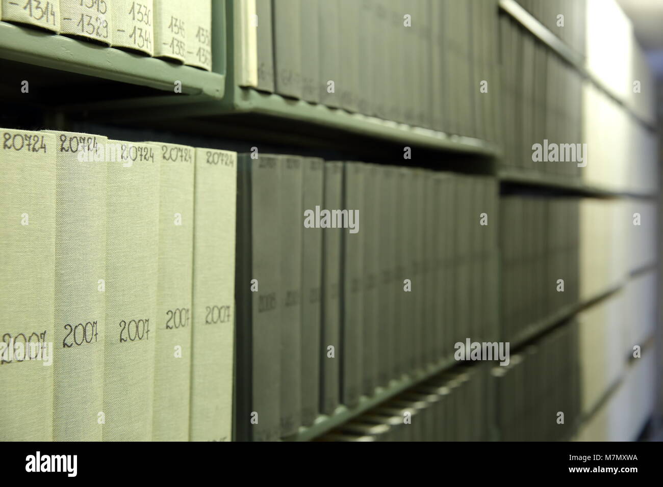 Storage rooms with bookshelves in a large library Stock Photo - Alamy