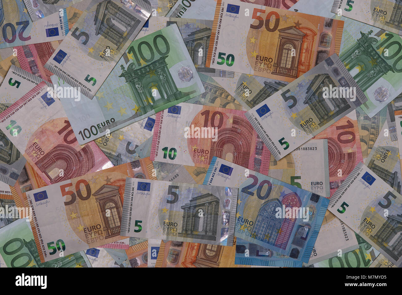 Different euro money abstract background or texture Stock Photo - Alamy
