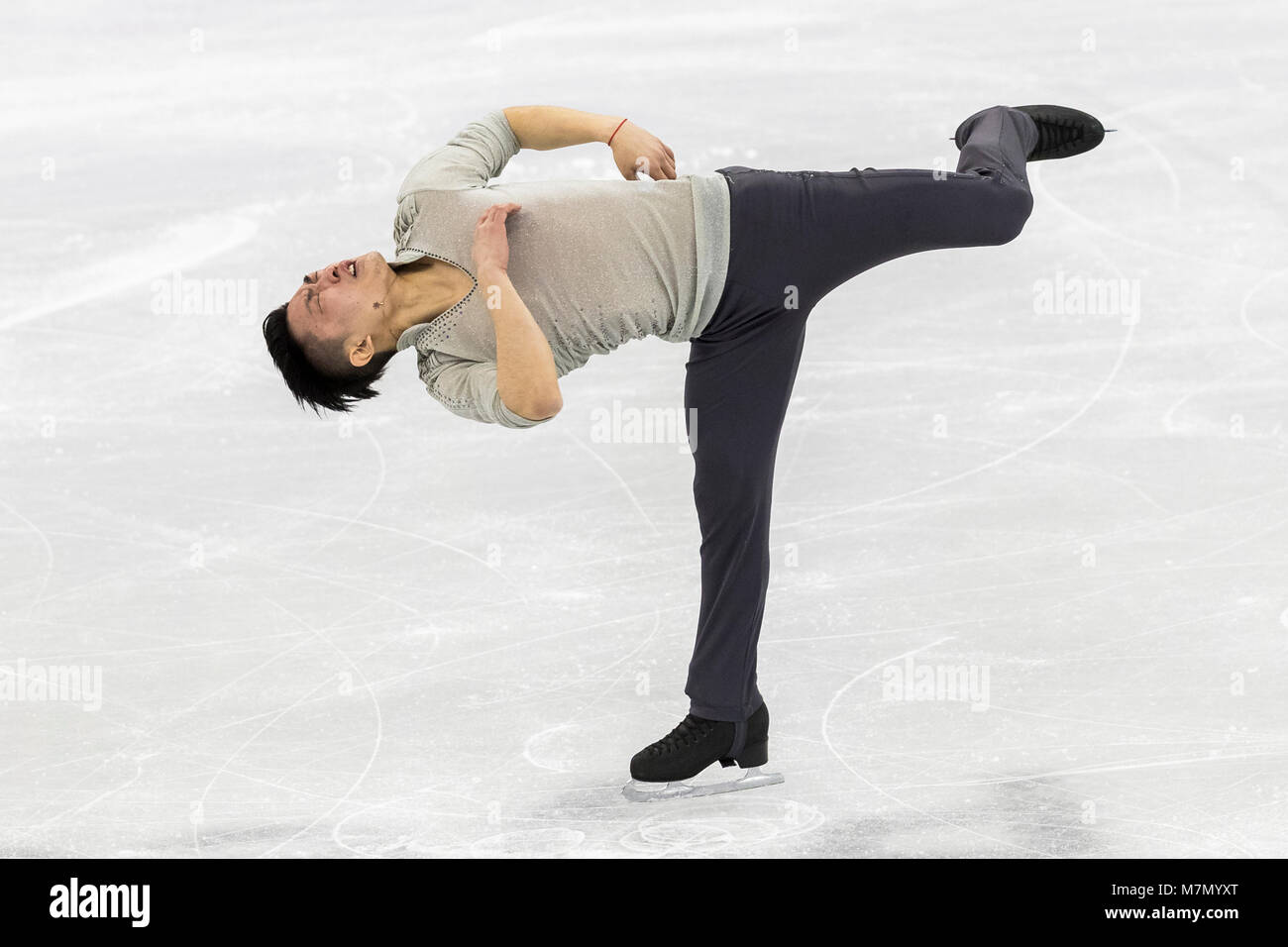 Han Yan (CHn) competing in the Figure Skating Men,s Short competition ...