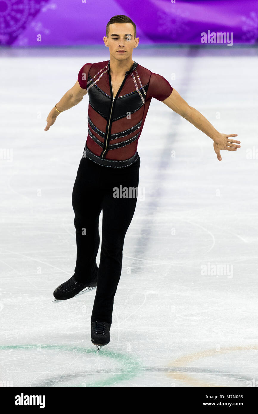 Adam Rippon (USA) competing in the Figure Skating Men,s Short ...